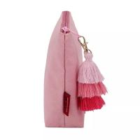 China Beauty Cotton Women Make Up Travel Bag with Zipper Closure and Tassel Custom Logo for sale