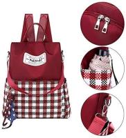 China Interior Slot Pocket Women Oxford Plaid Backpack Purse for Anti-Theft Travel School for sale
