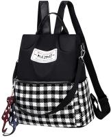 China Interior Slot Pocket Women Oxford Plaid Backpack Purse for Anti-Theft Travel School for sale