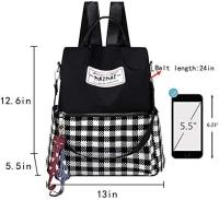 China Interior Slot Pocket Women Oxford Plaid Backpack Purse for Anti-Theft Travel School for sale
