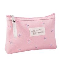 China Customisable Portable Cosmetic Bag for Women Solid Pattern Type and Canvas Material for sale