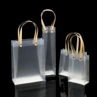 China Reusable Transparent Gift Shopping Packaging Bag With Handles Newest Fashinable Style for sale
