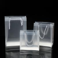 China Reusable Transparent Gift Shopping Packaging Bag With Handles Newest Fashinable Style for sale
