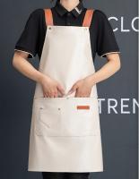 China Custom Logo Leather Waterproof Chef Aprons for Cafe Restaurants Work Kitchen Item Type for sale