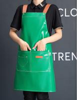 China Custom Logo Leather Waterproof Chef Aprons for Cafe Restaurants Work Kitchen Item Type for sale