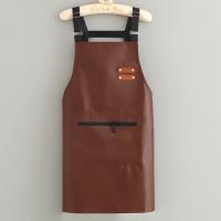 China Eco-Friendly Leather Material Multi-function Kitchen Leather Apron for Daily Life Uniform for sale