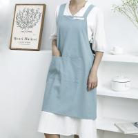 China Customized Cotton Canvas Aprons With Pocket for Home Restaurant Bar Cafe Uniform for sale
