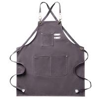 China Uniform Type Wait Staff Custom Canvas Chef Cottons Unisex Apron for Kitchen Bar Work for sale
