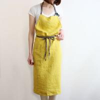 China Newest Fashinable Unisex Custom Cotton Linen Cross Back Adjustable Bib Apron with Pockets for sale