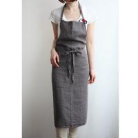 China Newest Fashinable Unisex Custom Cotton Linen Cross Back Adjustable Bib Apron with Pockets for sale