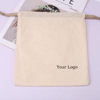 China Eco-friendly Cotton Fabric Drawstring Swimsuit Cloth Storage Bag with Waterproof Lining for sale