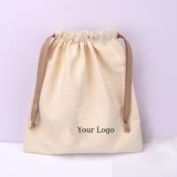 China Eco-friendly Cotton Fabric Drawstring Swimsuit Cloth Storage Bag with Waterproof Lining for sale