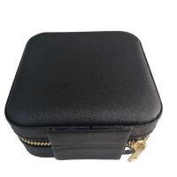 China Convenient Custom Logo Leather Carrying Holder Zipper Portable Bag for Jewelry Storage for sale