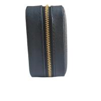 China Convenient Custom Logo Leather Carrying Holder Zipper Portable Bag for Jewelry Storage for sale