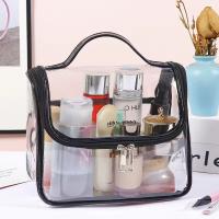 China Shopping Clear Transparent Beauty Travel Toiletry PVC Custom Cosmetic Bag for Travel for sale