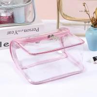 China Shopping Clear Transparent Beauty Travel Toiletry PVC Custom Cosmetic Bag for Travel for sale