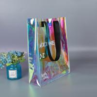 China All Seasons Custom Logo Waterproof Holographic Laser Iridescent PVC Gift Shopping Shoulder Tote Bag for sale