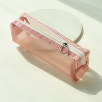 China Student Exam Special Pencil Case Transparent Mesh Pencil Bag for Cosmetics Convenience for sale