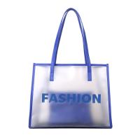 China Logo Customized Logo Fashion PVC Tote Shopping Bag for Transparent Product Packaging for sale