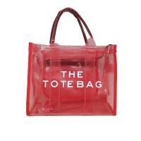 China All Seasons Fashion Style Large Capacity Print Foldable Clear Pvc Shopping Tote Bag for sale