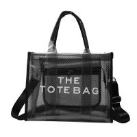 China All Seasons Fashion Style Large Capacity Print Foldable Clear Pvc Shopping Tote Bag for sale