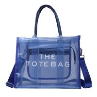 China All Seasons Fashion Style Large Capacity Print Foldable Clear Pvc Shopping Tote Bag for sale