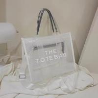 China All Seasons Fashion Style Large Capacity Print Foldable Clear Pvc Shopping Tote Bag for sale