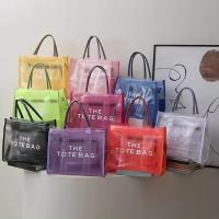 China All Seasons Fashion Style Large Capacity Print Foldable Clear Pvc Shopping Tote Bag for sale
