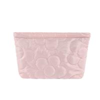 China Waterproof Makeup Storage Bag Puffer Quilted Nylon Cosmetic Bag for Travel Toiletries for sale