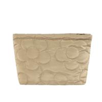 China Waterproof Makeup Storage Bag Puffer Quilted Nylon Cosmetic Bag for Travel Toiletries for sale
