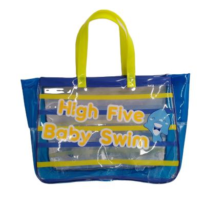 China 2024 Large Capacity PVC Transparent Clear Tote Beach Bags for Daily Life Essentials for sale