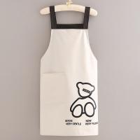 China Daily Life Apron with Custom Logo Pockets Waterproof Polyester Cotton Kitchen Chef Apron for sale