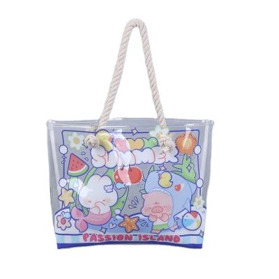 China All Seasons Waterproof Beach Tote Pool Bag for Women Ladies Large Gym Tote PVC Hand Bag for sale