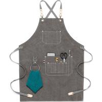 China Custom Waterproof Cross Back Canvas Apron Denim Apron for Daily Life in Restaurant Bar for sale
