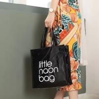 China Transparent PVC Tote Bag for Summer Beach Custom Logo Waterproof Large Size Candy Color for sale