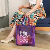 China Transparent PVC Tote Bag for Summer Beach Custom Logo Waterproof Large Size Candy Color for sale