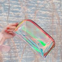 China Custom Logo Printed Transparent Laser Pvc Waterproof Travel Toiletry Bag for Products for sale