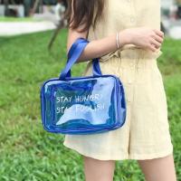 China Customized Logo Clear Waterproof Makeup Pouches With Zipper For Fashionable Toiletry for sale