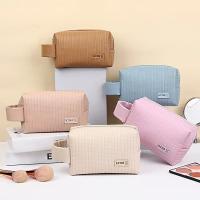 China Daily Travel Cosmetic Pouch Custom Leather Makeup Bag for Toiletries and Cosmetics for sale