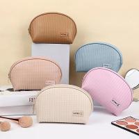 China Daily Travel Cosmetic Pouch Custom Leather Makeup Bag for Toiletries and Cosmetics for sale