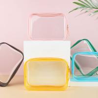 China Zipper Closure Clear Waterproof Makeup Pouches for Travel and Toiletry Organization for sale