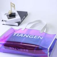 China Transparent PVC Jelly Bag Holographic Fashion Shoulder Shopping Plastic Bag for Women for sale