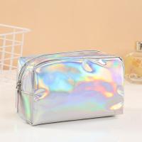 China Custom PU Leather Laser Bag Pencil Case Waterproof Brush Pouch Makeup Bag Cosmetic Bags for sale