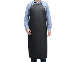 China Plain Cotton Barber Leather Aprons for Custom Coffee Shop Chef Restaurant Work Tool for sale