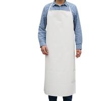 China Plain Cotton Barber Leather Aprons for Custom Coffee Shop Chef Restaurant Work Tool for sale