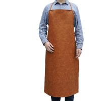 China Plain Cotton Barber Leather Aprons for Custom Coffee Shop Chef Restaurant Work Tool for sale