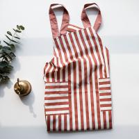 China Custom Logo Printed Cotton Apron Professional Canvas Waiter Uniform Apron for Women for sale