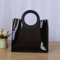 China Clear Transparent Holographic Pvc Gift Iridescent Tote Cosmetic Bag with Laser Handle for sale