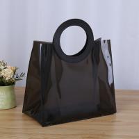 China Clear Transparent Holographic Pvc Gift Iridescent Tote Cosmetic Bag with Laser Handle for sale