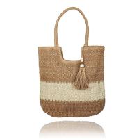 China Summer Tote Raffia Straw Bag OEM/ODM Acceptable for Fashion Ladies Crochet Beach Bag for sale